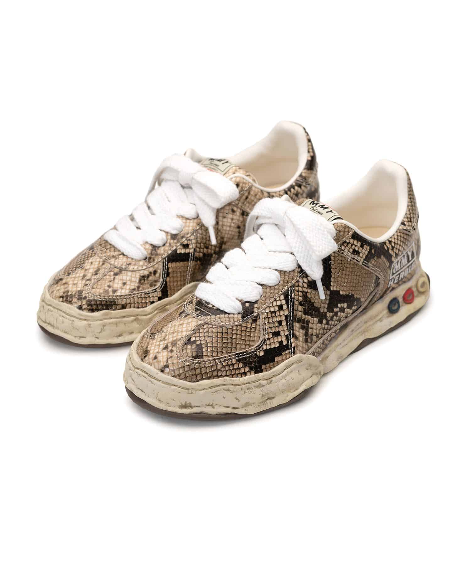 Maison MIHARA YASUHIRO(メゾンミハラヤスヒロ)/"HERBIE" OG Sole Python Printed Leather Low-top Sneaker/BEIGE ...