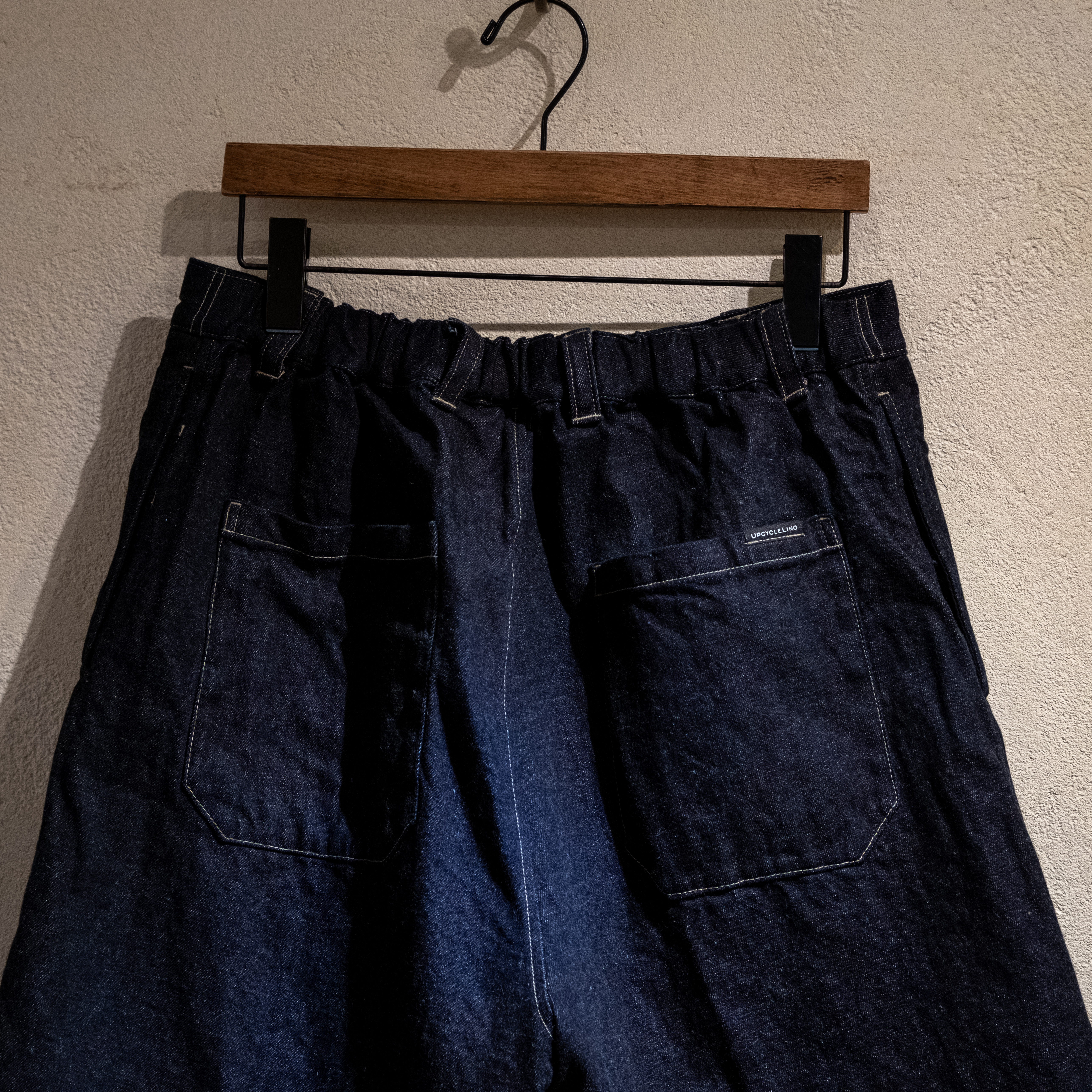 UpcycleLino】BASIC デニム イージーショーツ(1 INDIGO)| nest UpcycleLino】BASIC デニム イージーショーツ(1 INDIGO)| nest
