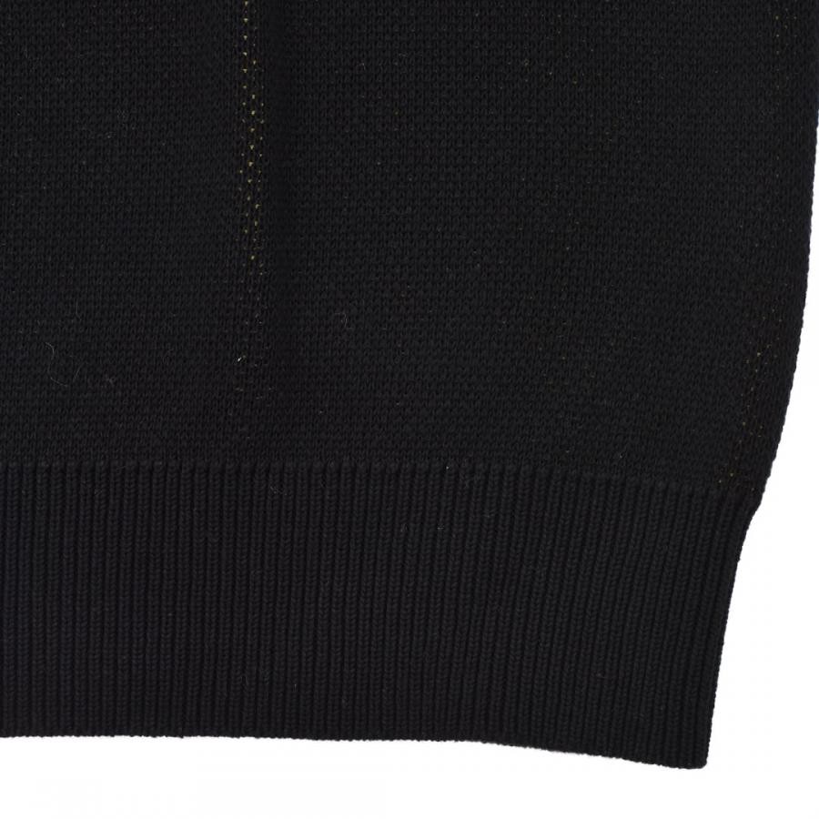WE11DONE】BLACK SQUARE LOGO JACQUARD KNIT PULLOVER (BLACK)(L WE11DONE】BLACK SQUARE LOGO JACQUARD KNIT PULLOVER (BLACK)(L