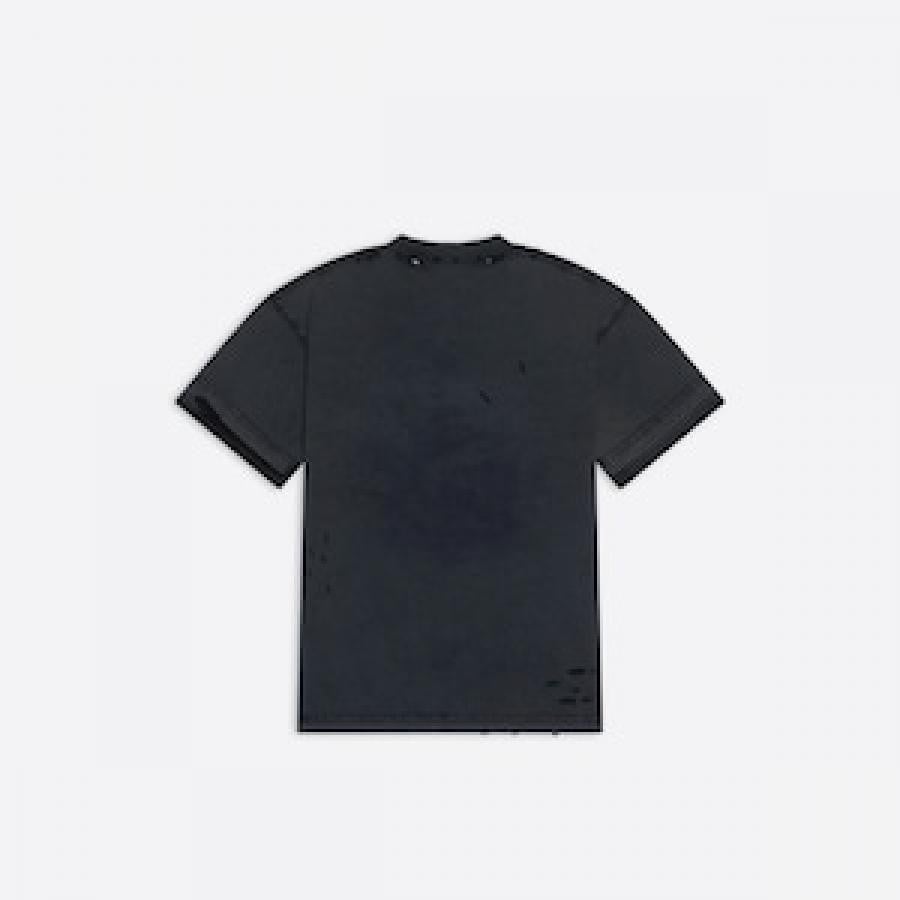 Balenciaga Medium Fit T Shirt Black Orange L Black Orange | Ayin